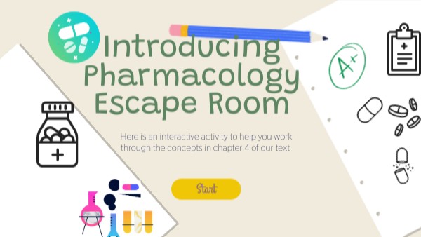 Introducing Pharmacology Escape Room | Genially