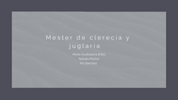 Mester de clerecía y juglaría