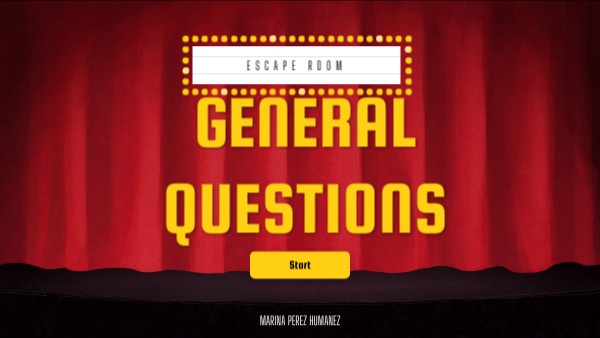 Escape Room GENERAL QUESTIONS
