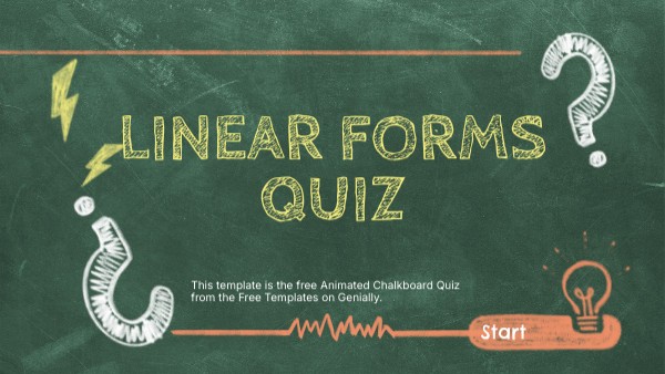 Animated chalkboard quiz
