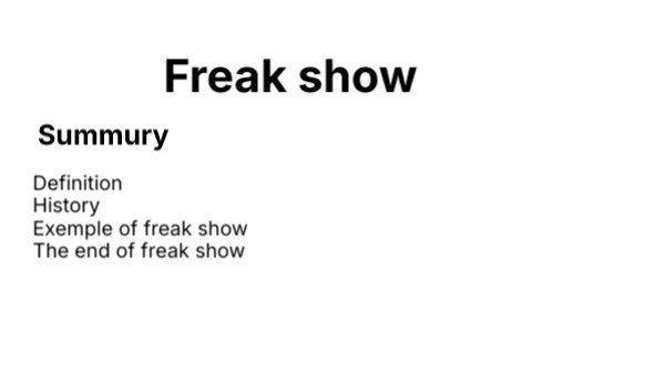 Freak show