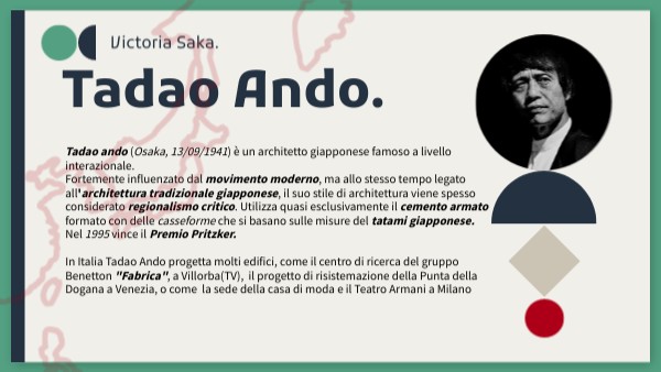 Victoria Saka - 4x4 house, Tadao Ando | Genially