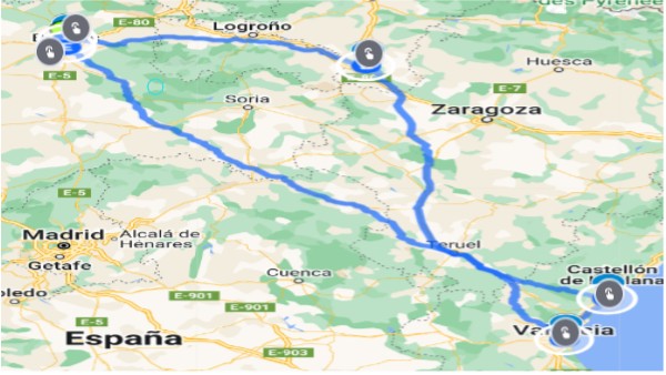 Mapa interactivo tras los pasos del Cid