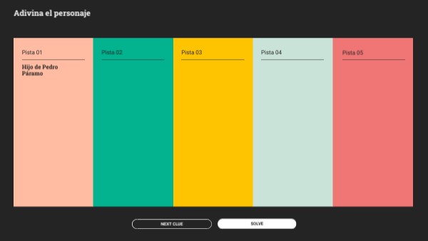 Pedro Paramo Juego de Personajes | Genially