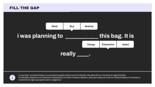 Fill the gap - Shopping