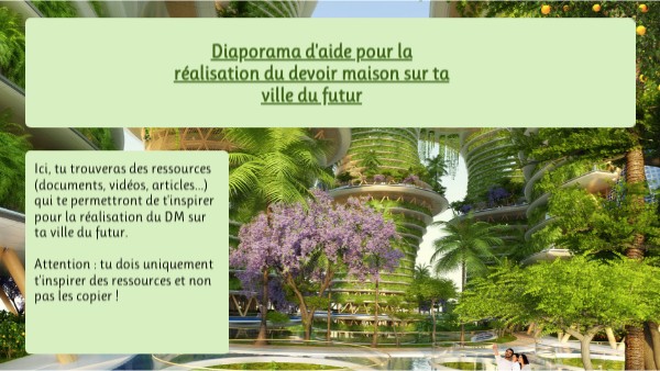 Copie - La ville du futur : ressources pour les élèves