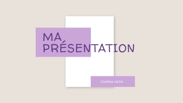 Ma présentation | Genially