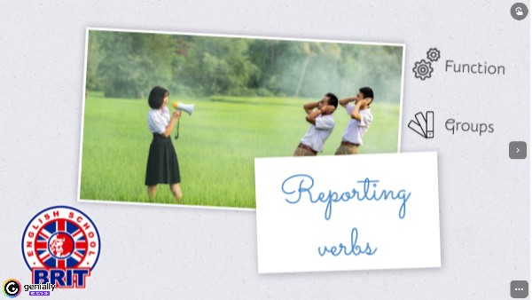 REPORTING VERBS FUNCTION & GROUPS