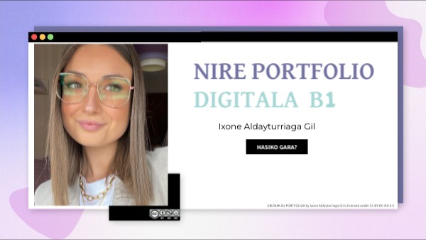 UBIDEAK B1 PORTFOLIOA IXONE ALDAYTURRIAGA GIL