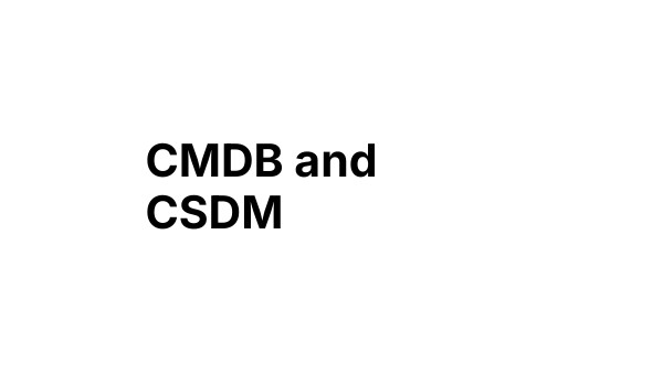 CTA Quizz - CMDB CSDM