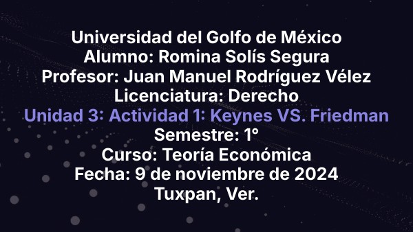 Actividad 1: Keynes vs. Friedman | Genially