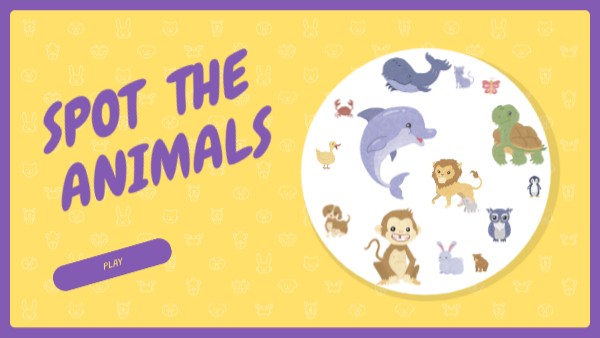 SPOT THE ANIMALS GAME