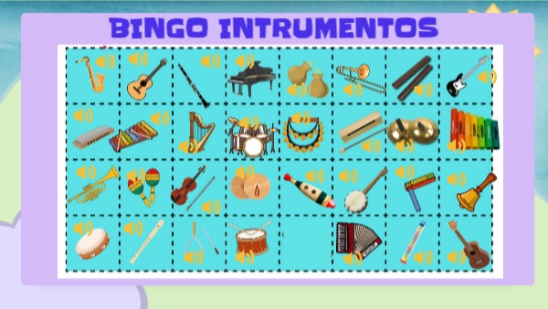 BINGO INSTRUMENTOS MUSICALES