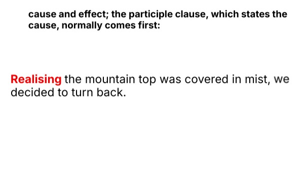 Participle clauses | Genially