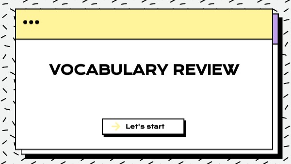 Vocabulary Review Units 1-4 | Genially