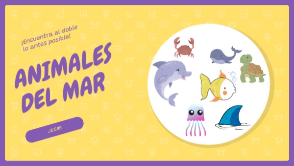 Juego "Dobles" animales del mar