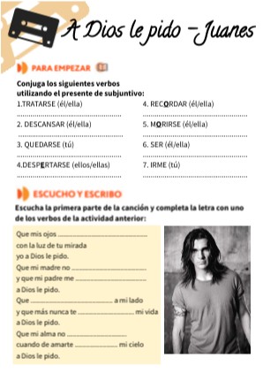 A Dios Le Pido - Juanes (Subjuntivo)