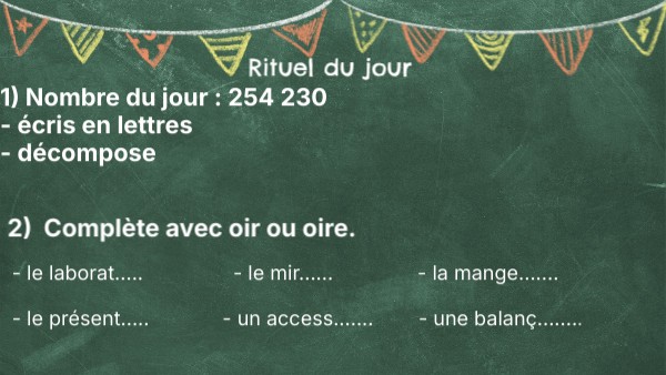 Rituel du jour semaine 9