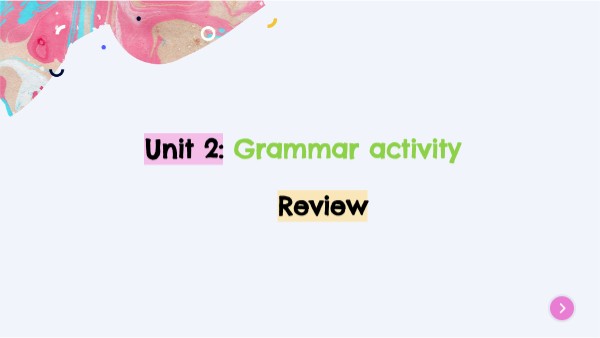 Grammar activity (P6)