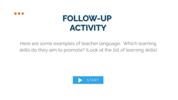 Learning - Follow-Up Activity