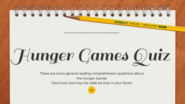 Hunger Games Quiz | Genially