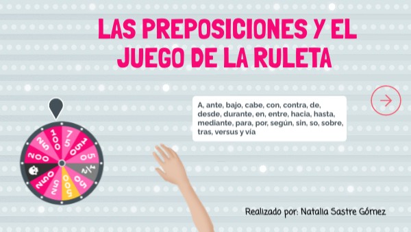 RULETA DE LAS PREPOSICIONES | Genially