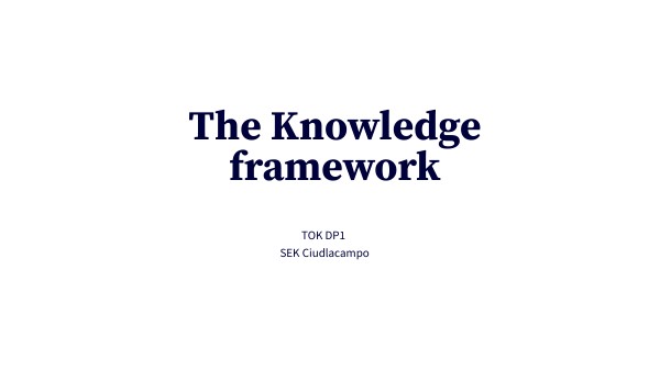 TOK Knowledge framework | Genially