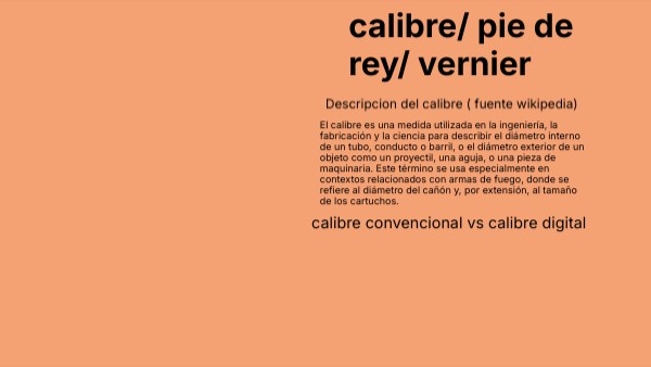 conociendo el calibre