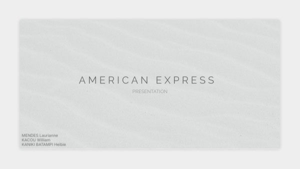 American Express | Genially