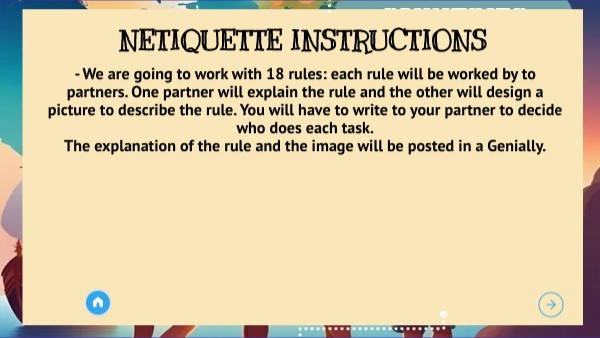 Netiquette rules instructions | Genially