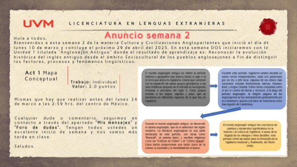 Anuncio semana 2 | Genially