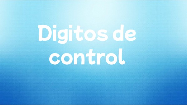 Números primos y dígitos de control