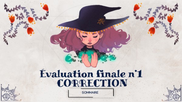 Autocorrection évaluation 1 6ème