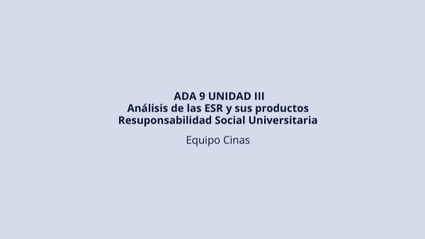 ADA9. CINAS