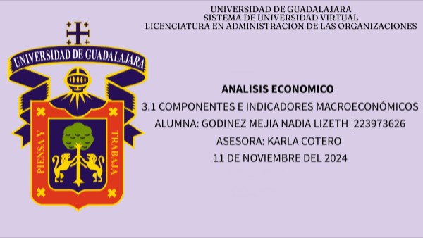 Componentes e indicadores macroeconómicos