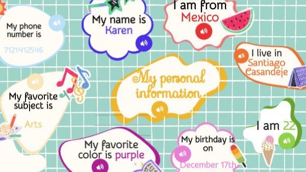 MY PERSONAL INFORMATION | Genially