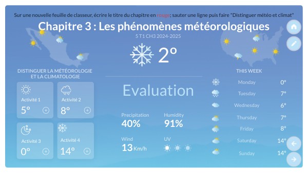 5 T1 Ch3 Phénomènes météorologiques | Genially