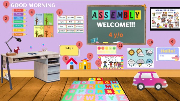 ASAMBLEA INFANTIL ingles 4 AÑOS | Genially