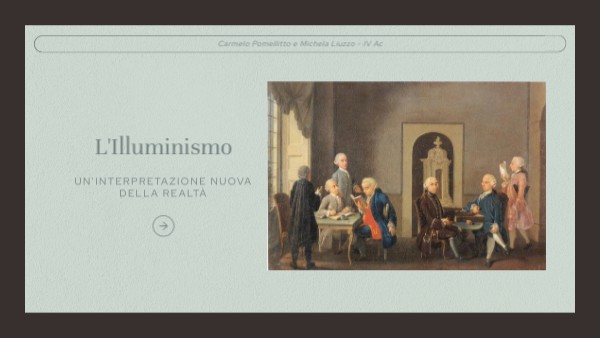 l'illuminismo | Genially