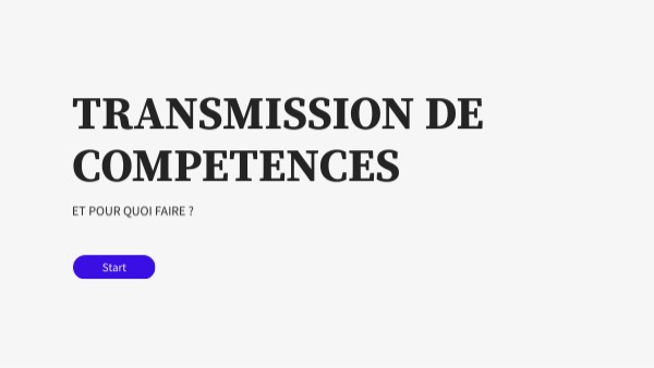 Transmission de compétences