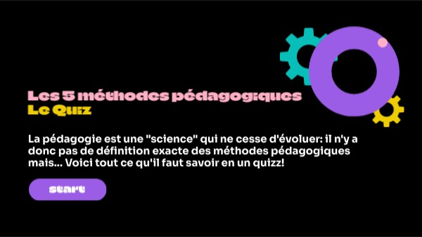 Méthodes pédagogiques Quizz + cours | Genially
