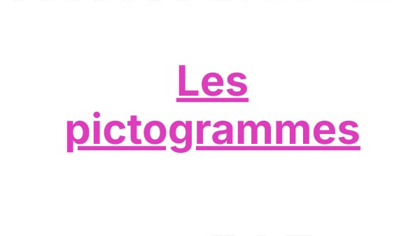 Les pictogrammes