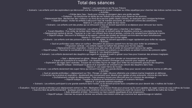 Révisions apprendre a nager