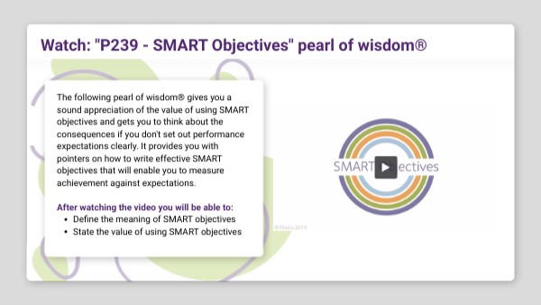 P239 SMART objectives