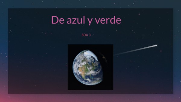 De azul y verde
