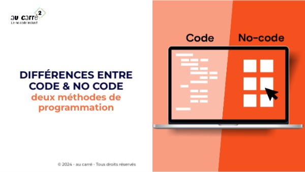 Différences entre code & no code | Genially