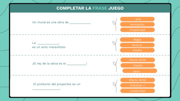 Completar la frase juego