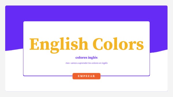 colores en inglés | Genially
