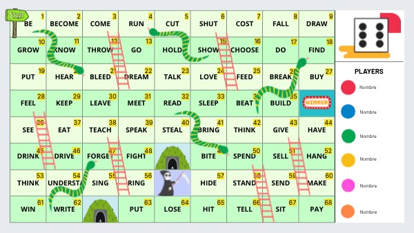 Snakes and ladders - Irregular verb