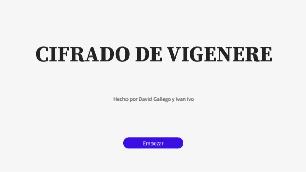 Cifrado de Vigenere | Genially